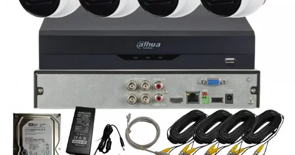 Dahua 4 Channel CCTV Camera System 4 x 5MP DVR 1TB HDD Outdoor ...