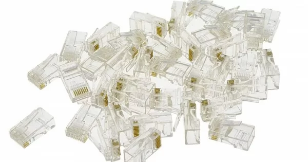 RJ45 ETHERNET CONNECTOR CRIMP END PLUG CAT5 CAT5E CABLE ENDS ...