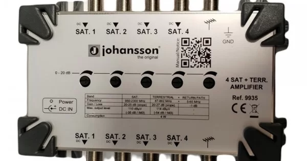 JOHANSSON 9935 Amplifier x4 SAT + 1 TERR from satcity.ie ...