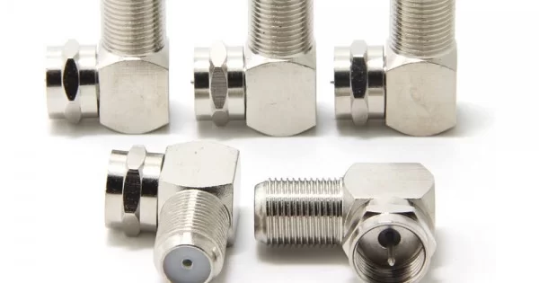 RIGHT ANGLE TV AERIAL F PLUG SATELLITE VIRGIN CONNECTORS ...