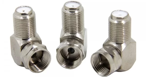 RIGHT ANGLE TV AERIAL F PLUG SATELLITE VIRGIN CONNECTORS ...